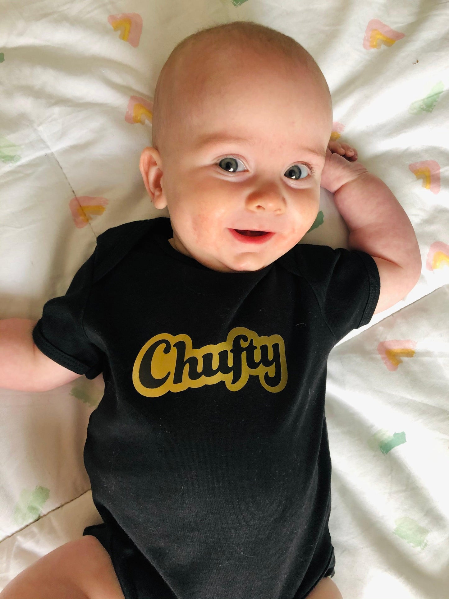 Baby - CHUFTY BADGE Baby Vest in Black or White – Northern Power Garms